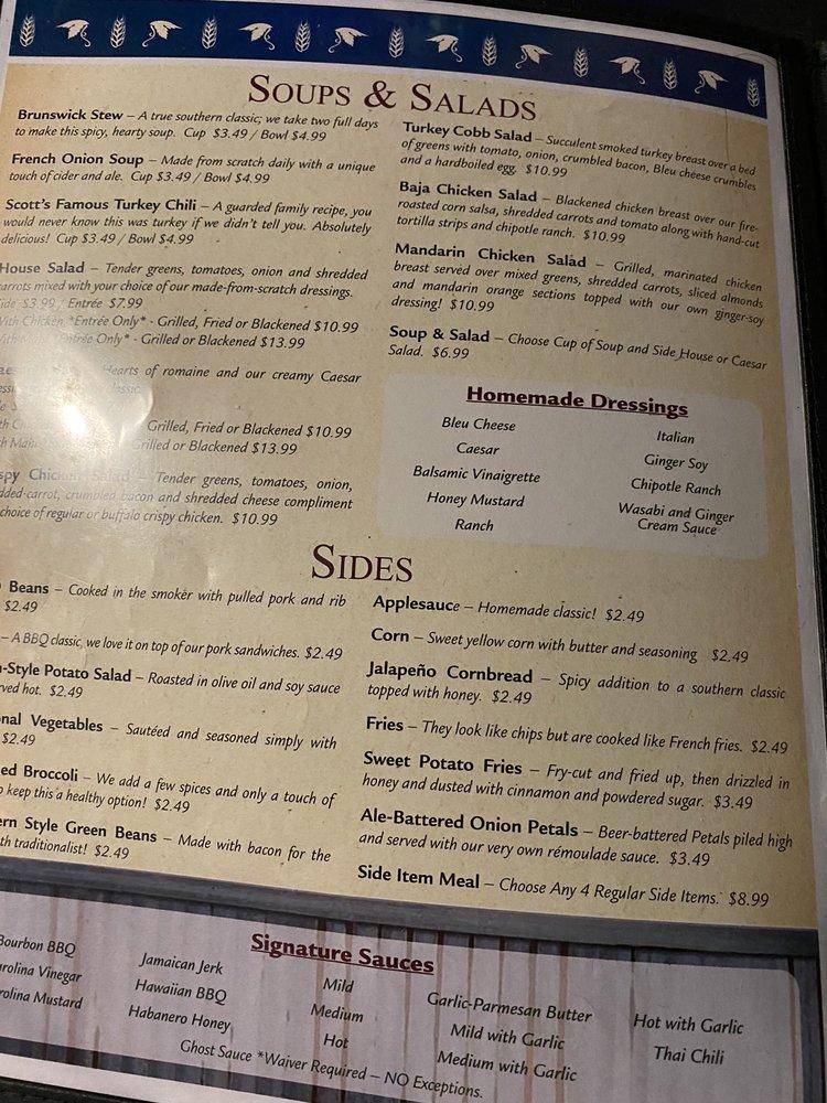 Menu at The Broken Barrel Tavern, Palm Bay