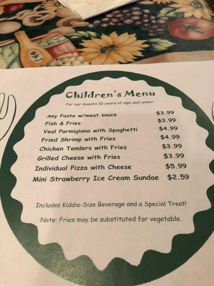 Menu at Villa Restaurant and Pizzeria, Eastpointe
