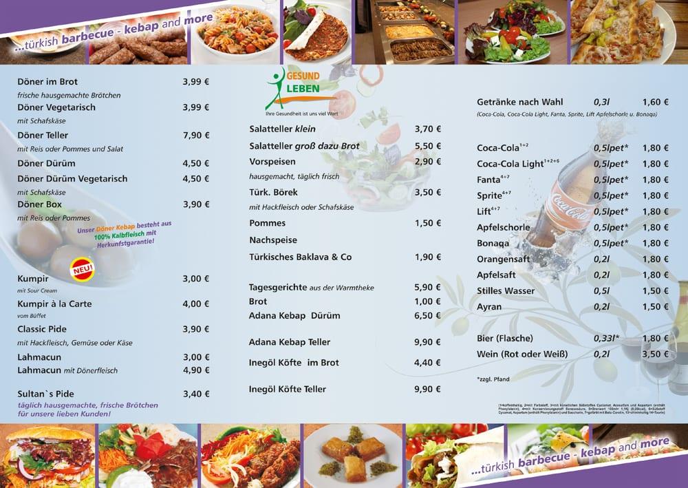 Menu at Adria Lounge restaurant, Hamburg