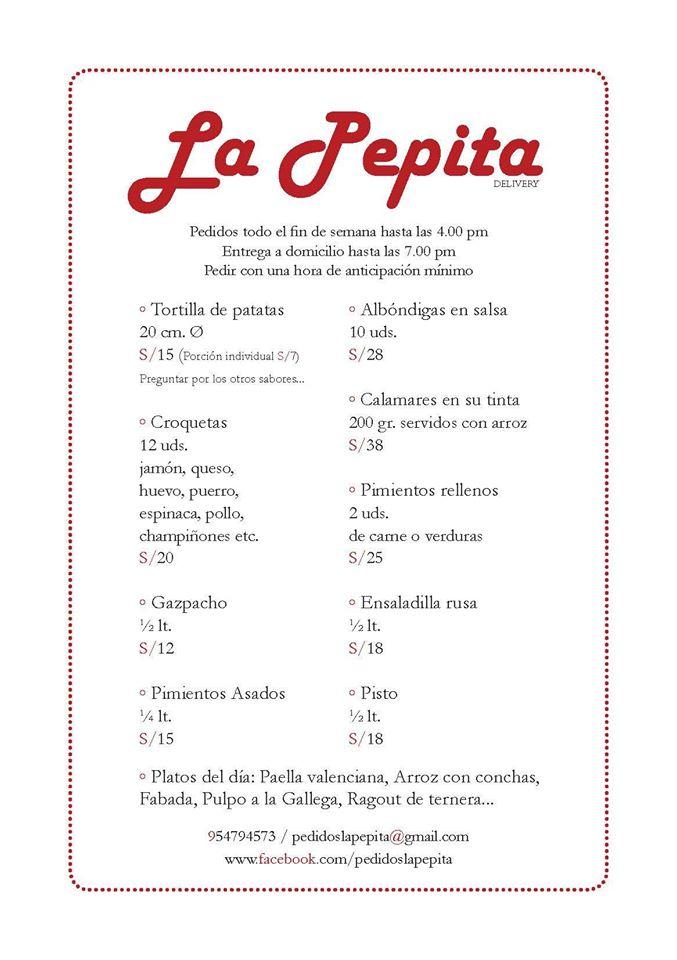 Carta de La Pepita, Lima