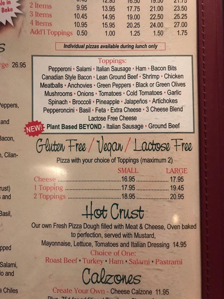 Menu at Papa Dan's Pizza & Pasta pizzeria, Palm Desert, Country Club Dr