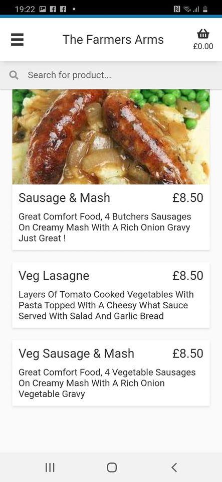 Menu at The Farmers Arms pub & bar, Newquay