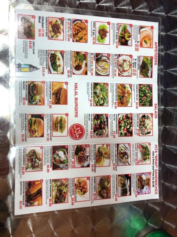 Menu at Al Basha Grill restaurant, Miami Beach