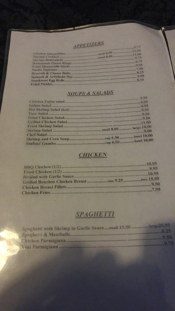 Menu at First & Last Chance Cafe, Donaldsonville