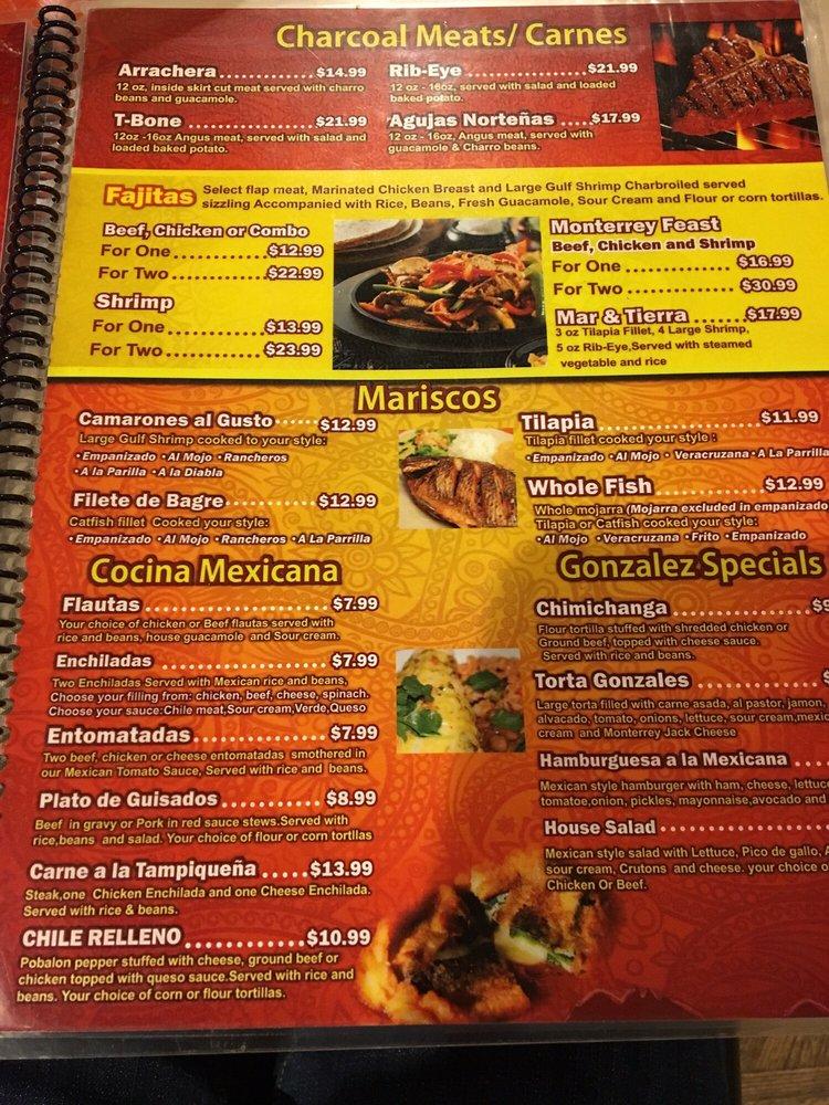 Menu at Cabrito Nuevo Leon Restaurant - Fort Worth, Fort Worth