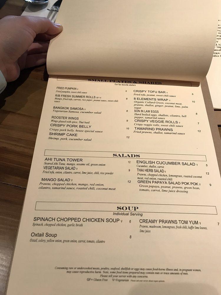 Menu at Rice Barn Thai Eatery and Wine Bar, Vacaville