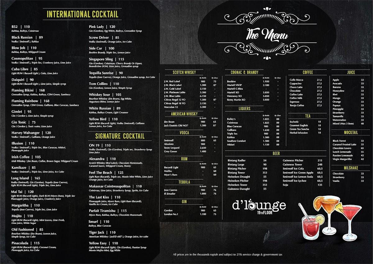 Menu at ASTON Makassar Hotel & Convention Center restaurant, Makassar