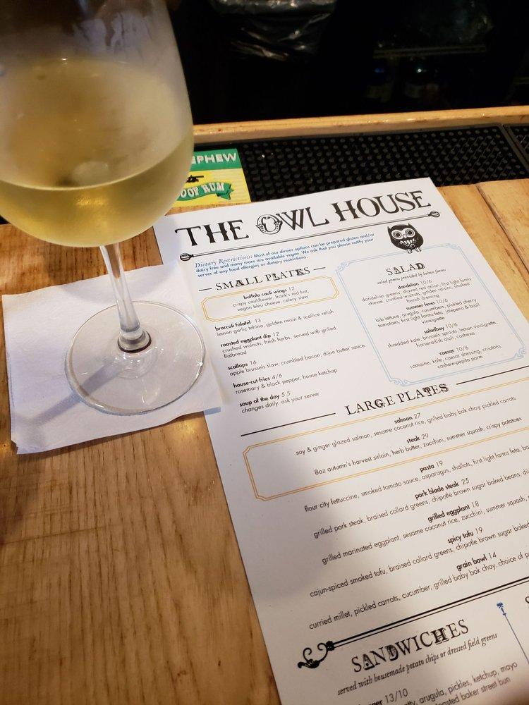 Menu at The Owl House restaurant, Rochester, 75 Marshall St