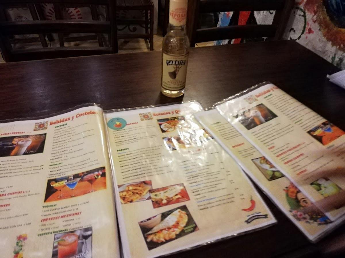 Menu at Restaurante Vive Mexico, Arequipa