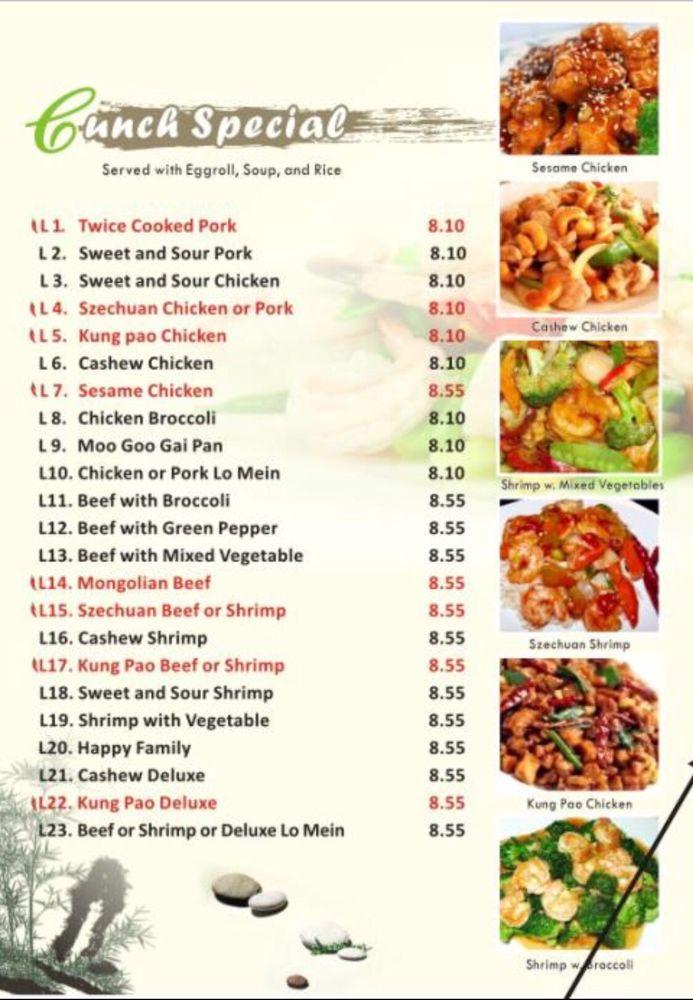 Menu at Shanghai Garden Restaurant, Rifle