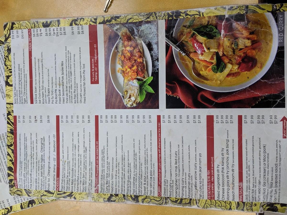 Menu at Asia Market Thai Lao Food restaurant, Houston, N Main St