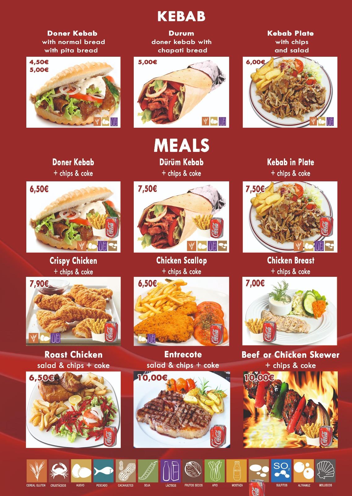 Menu at Bon Appetit restaurant, Can Picafort