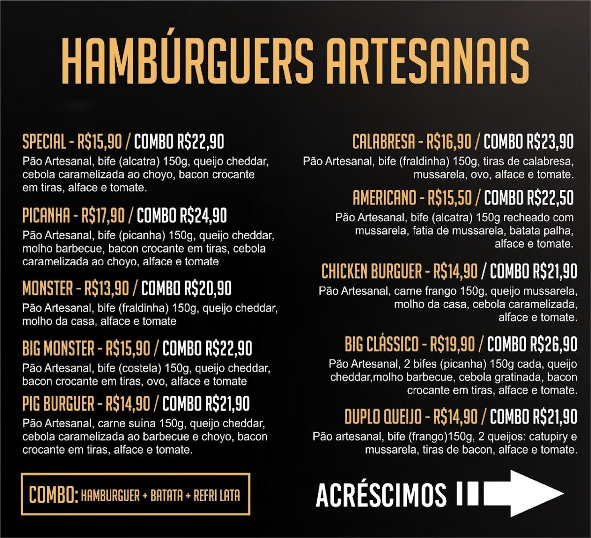Carta del restaurante CLÁSSICOS GOURMET, Congonhas