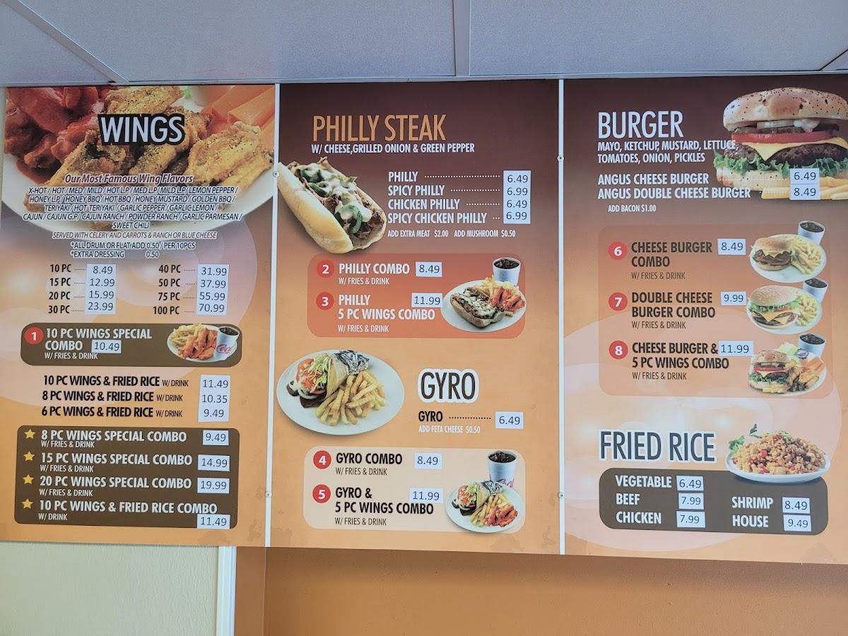 Menu at Wing master restaurant, Lawrenceville, Sugarloaf Pkwy