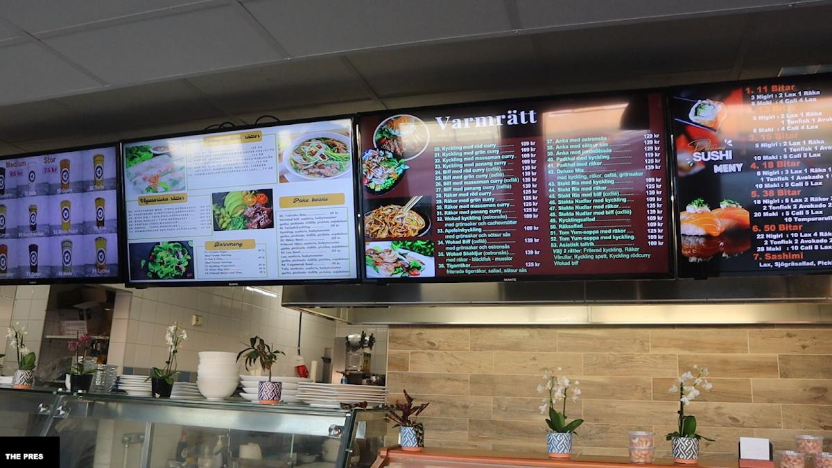 Menu at Asia restaurant, Arlöv