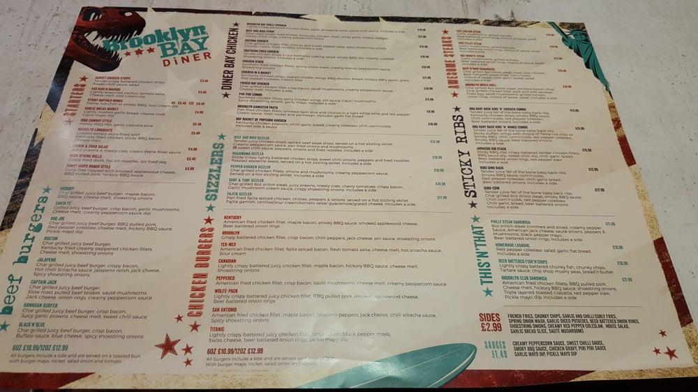 Menu at Brooklyn Bay Diner pub & bar, Larne, Unit 2