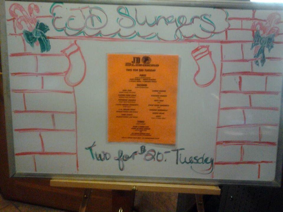 Menu at J D Slinger's Steakhouse, Fallon