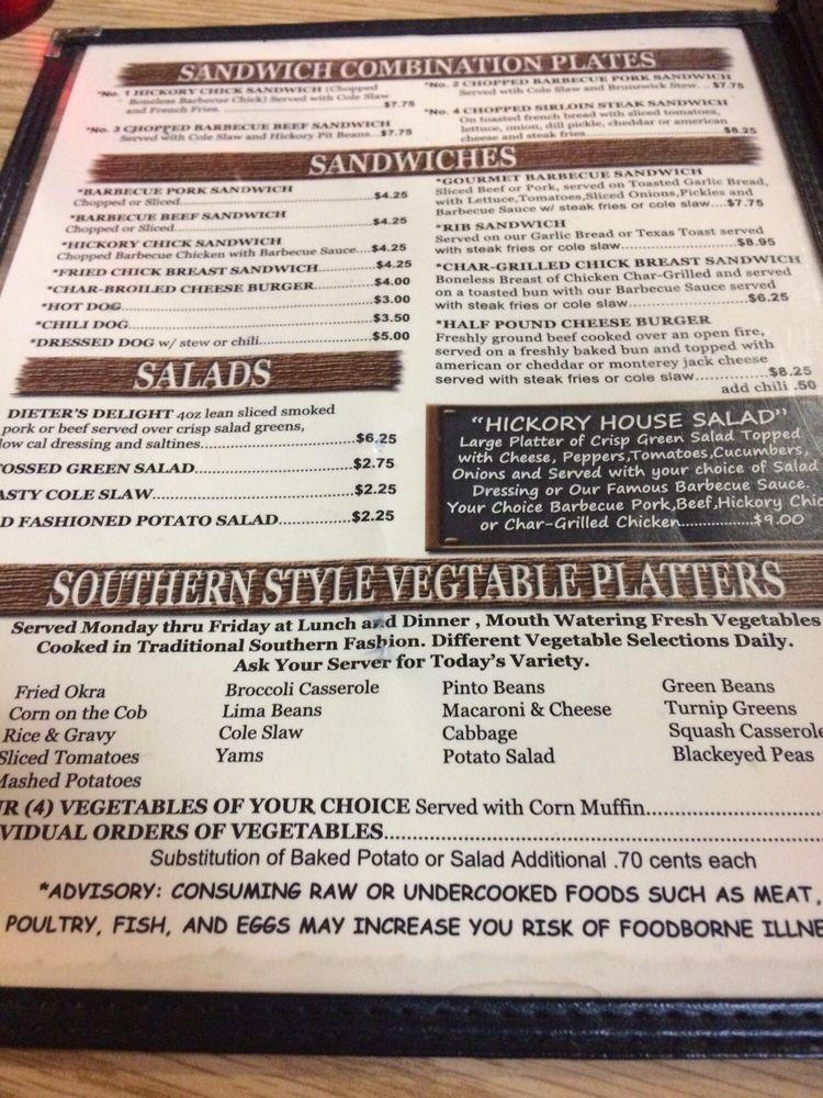 Menu at Old Hickory House BBQ, Tucker, Northlake Pkwy