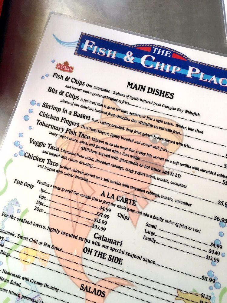 Menu at The Fish & Chip Place restaurant, Tobermory