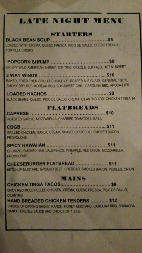 Menu at The Quiet Pint Tavern pub & bar, Winston-Salem