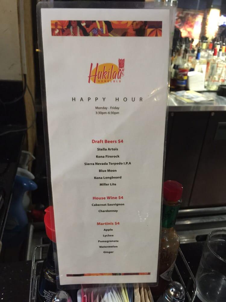 Menu at Hukilau Honolulu pub & bar, Honolulu, Bishop St LL13