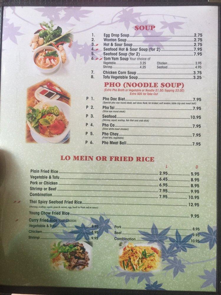 Menu at Modern Asia pub & bar, Frederick