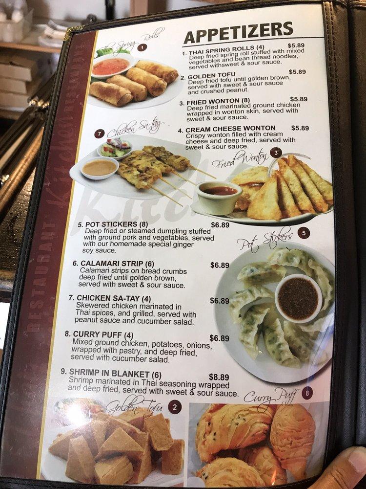 Menu at Thai Kitchen Restaurant, Pocatello