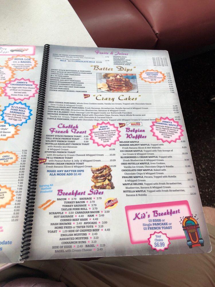 Menu at The Pink Cadillac Diner restaurant, Wildwood