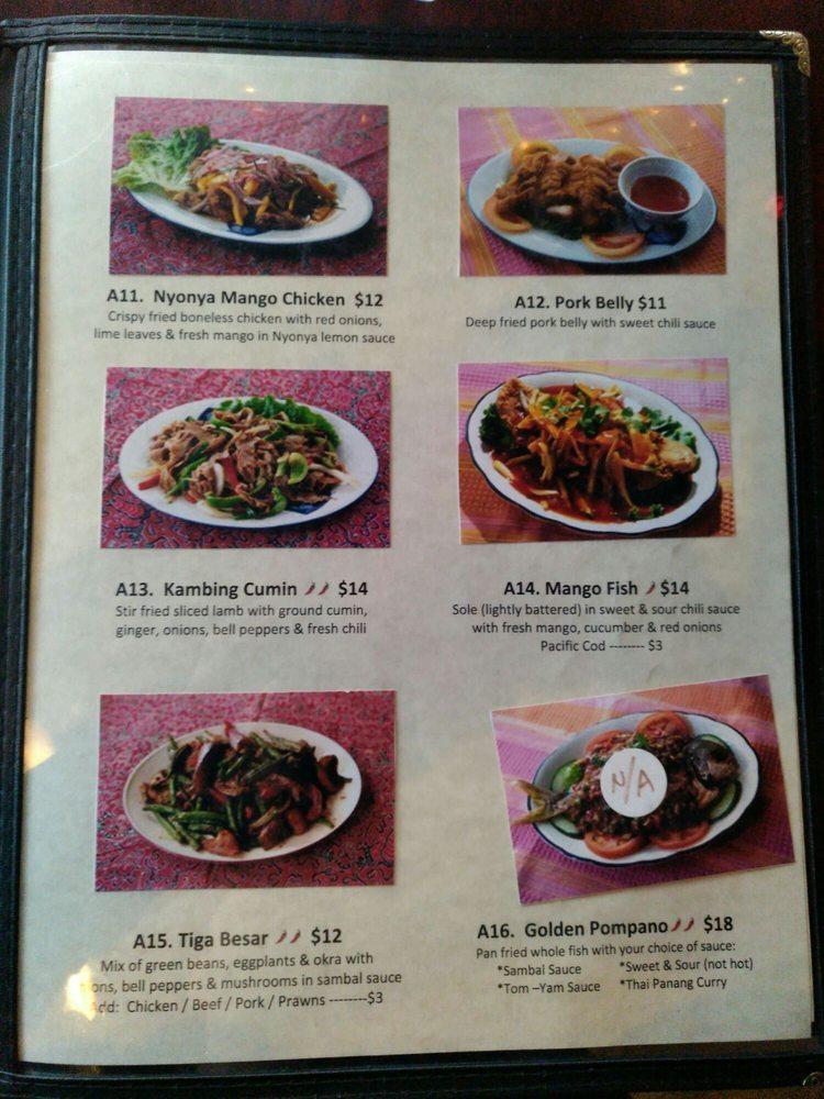 Menu at Kari House Restaurant, Richmond