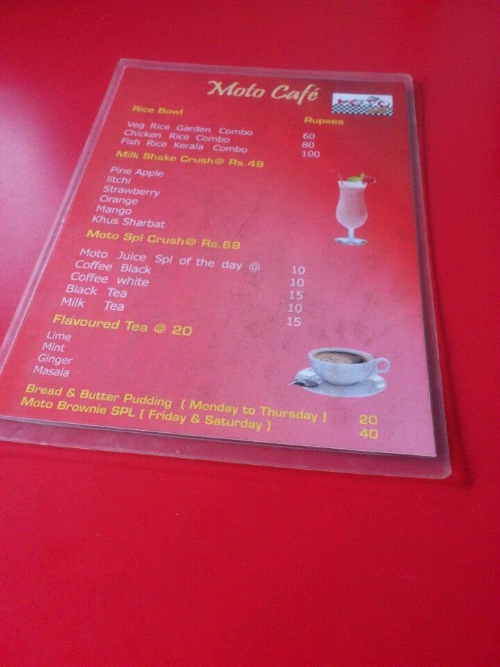 Menu at Moto Cafe, Bengaluru, 9
