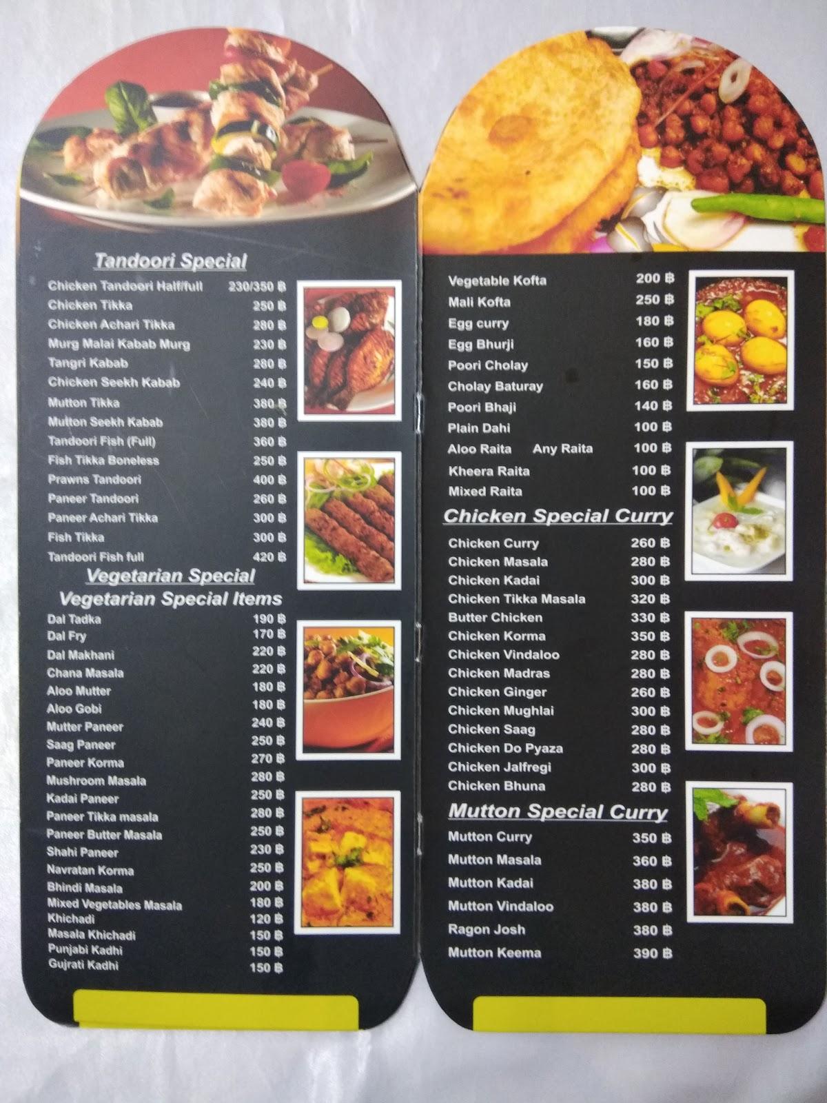 Menu at SAMOSA EXPRESS restaurant, Ao Nang