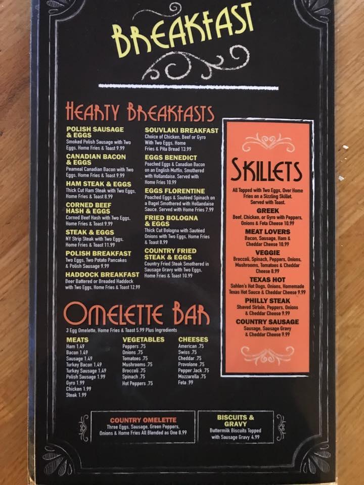 Menu at Athens Restaurant, Buffalo