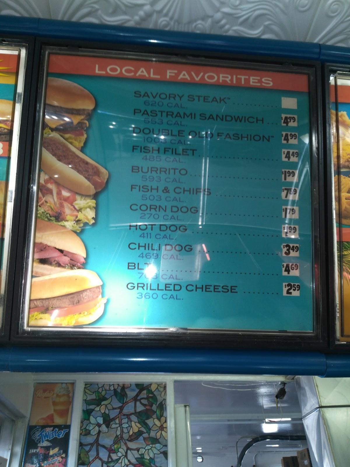Menu at Fosters Freeze restaurant, Manteca