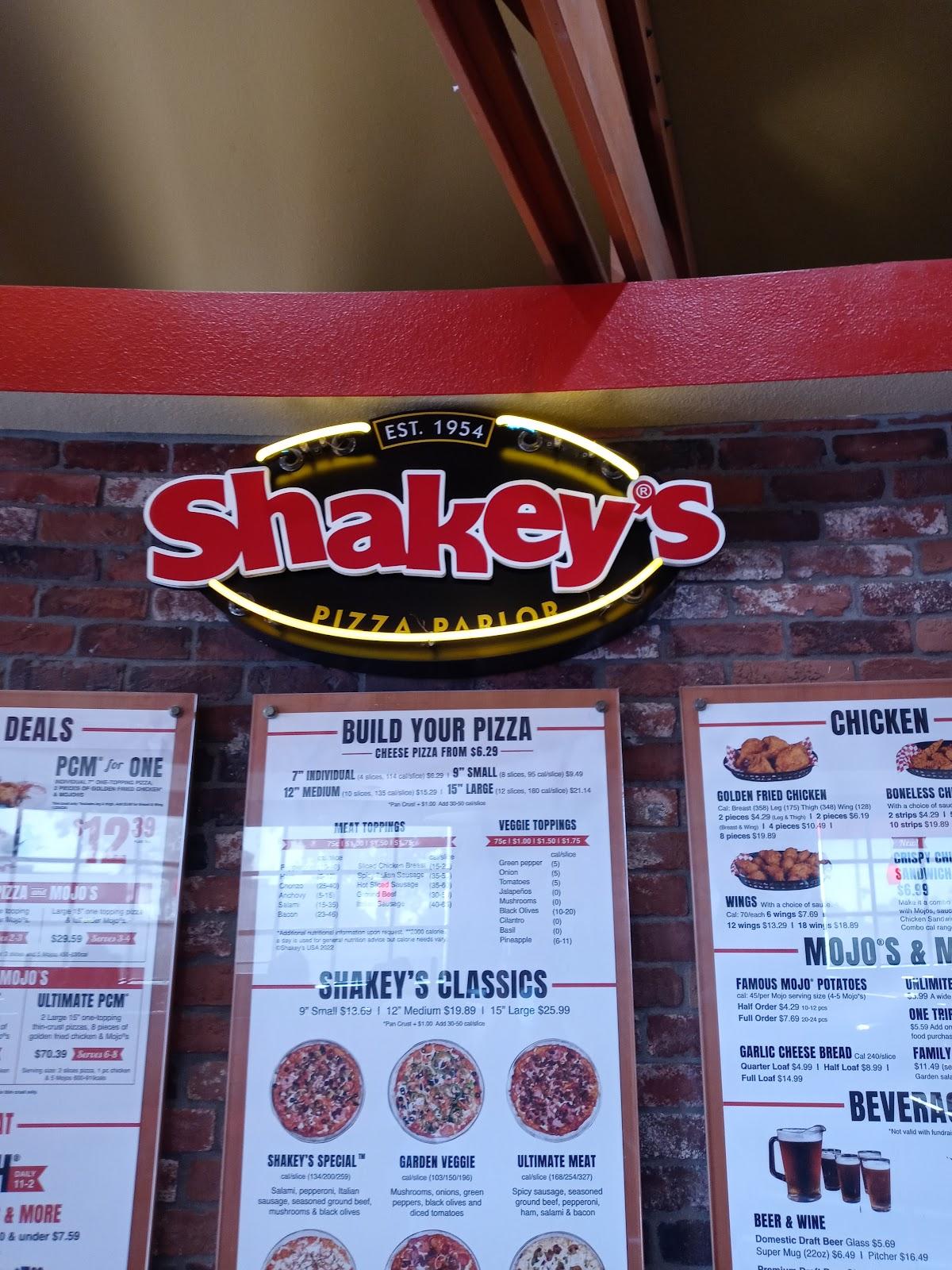 Menu at Shakey's Pizza Parlor pizzeria, Covina
