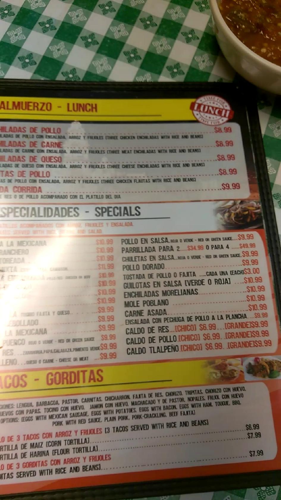 Menu at Vicky's Restaurant, Grand Prairie