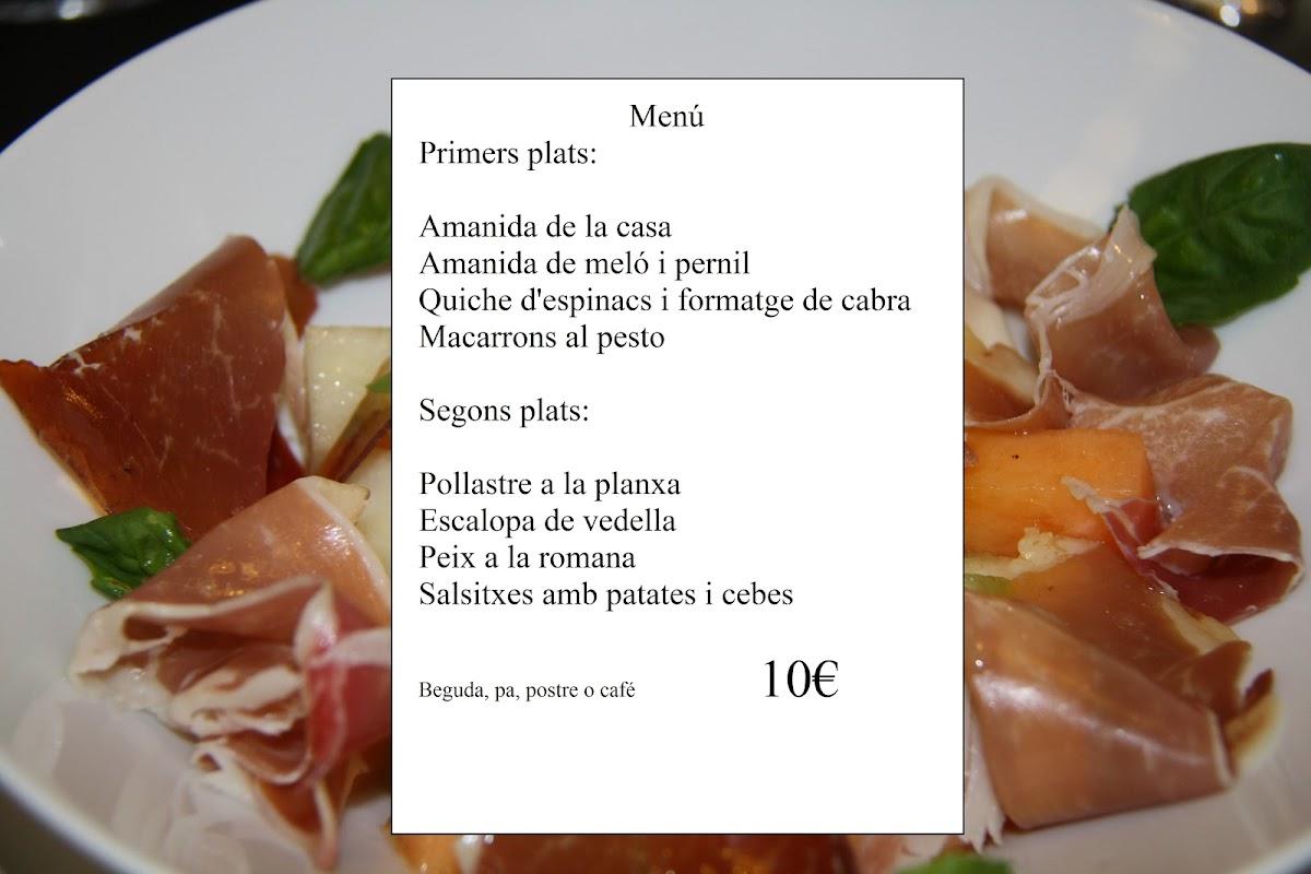 Menu at Manà Restaurant, Barcelona