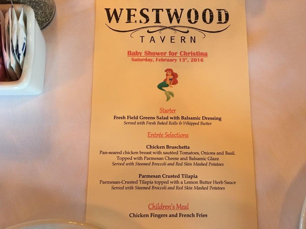 Menu at Westwood Tavern pub & bar, Schaumburg
