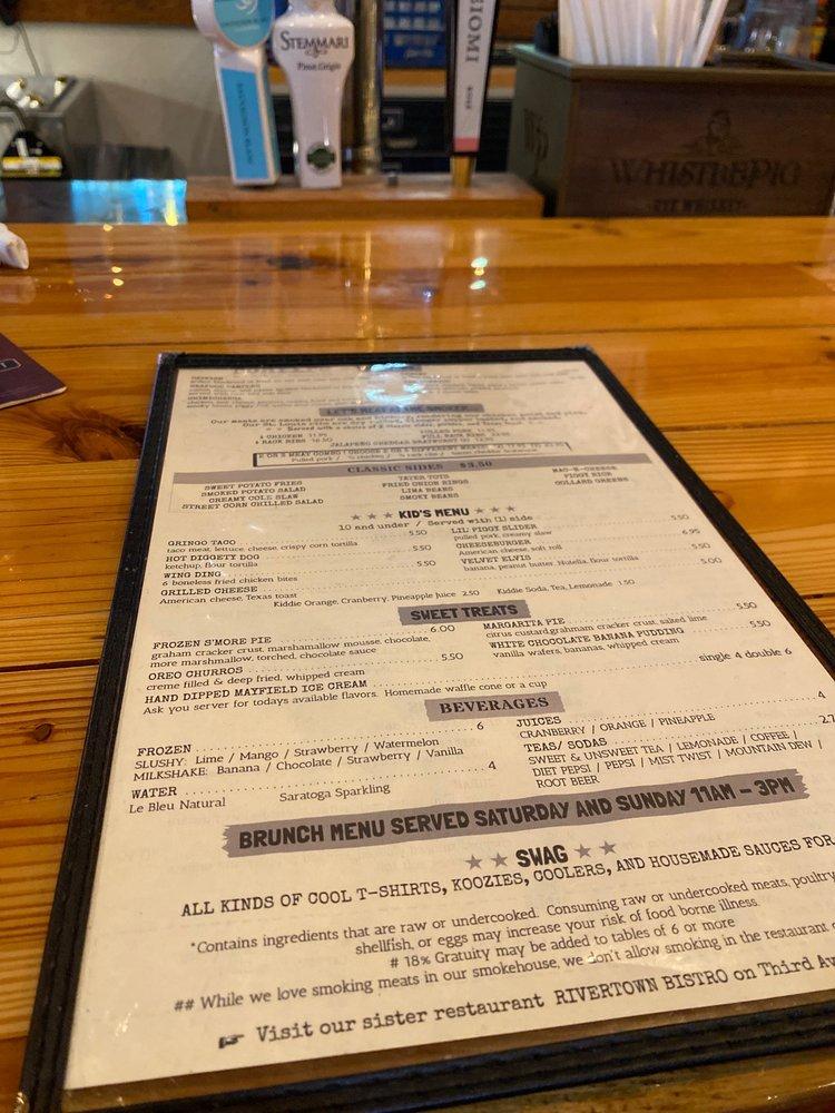 Menu at Bonfire Taqueria BBQ, Conway
