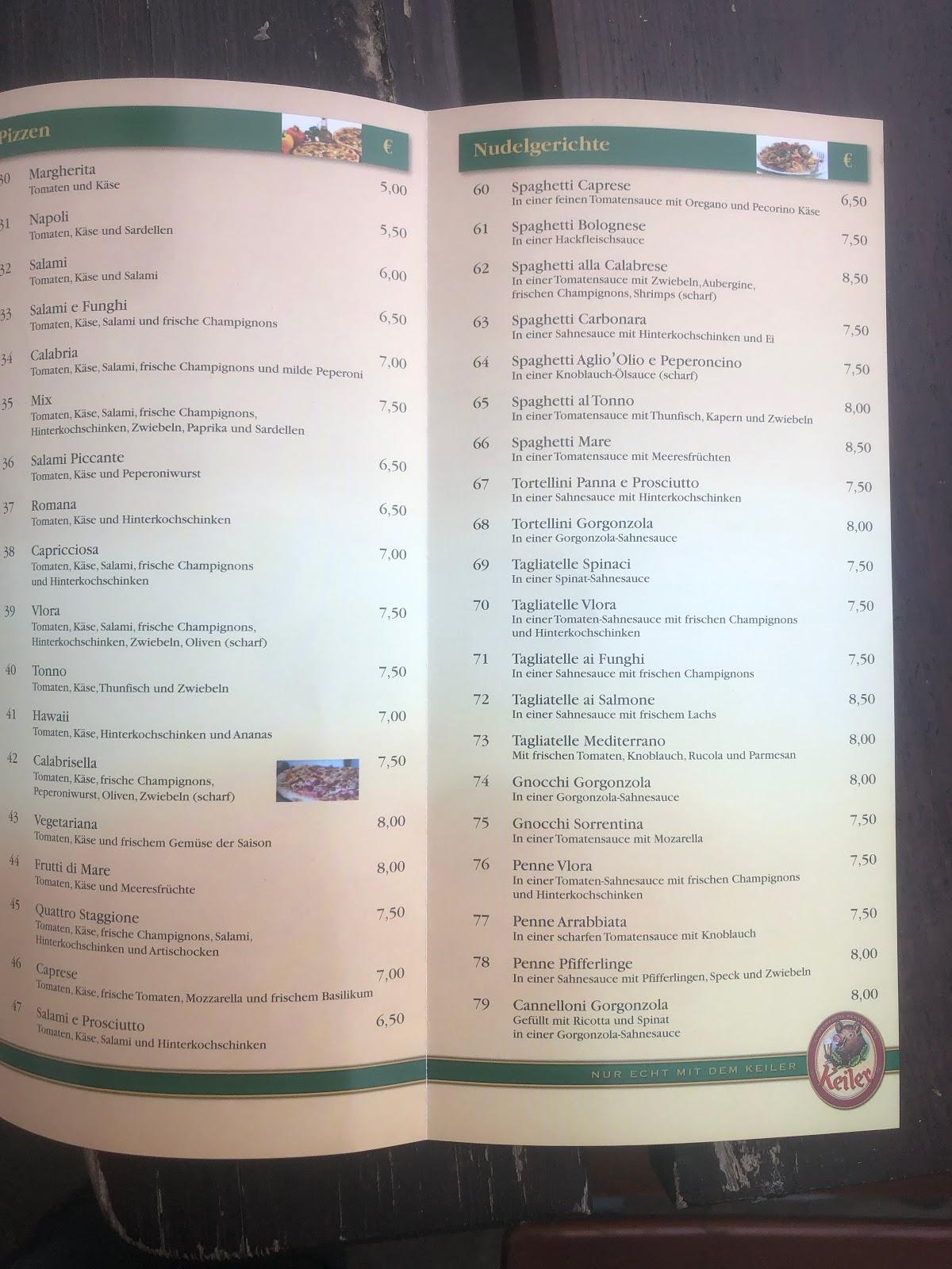 Speisekarte von Gasthaus Grüner Baum pizza, Lohr am Main, Wombacher Str. 74