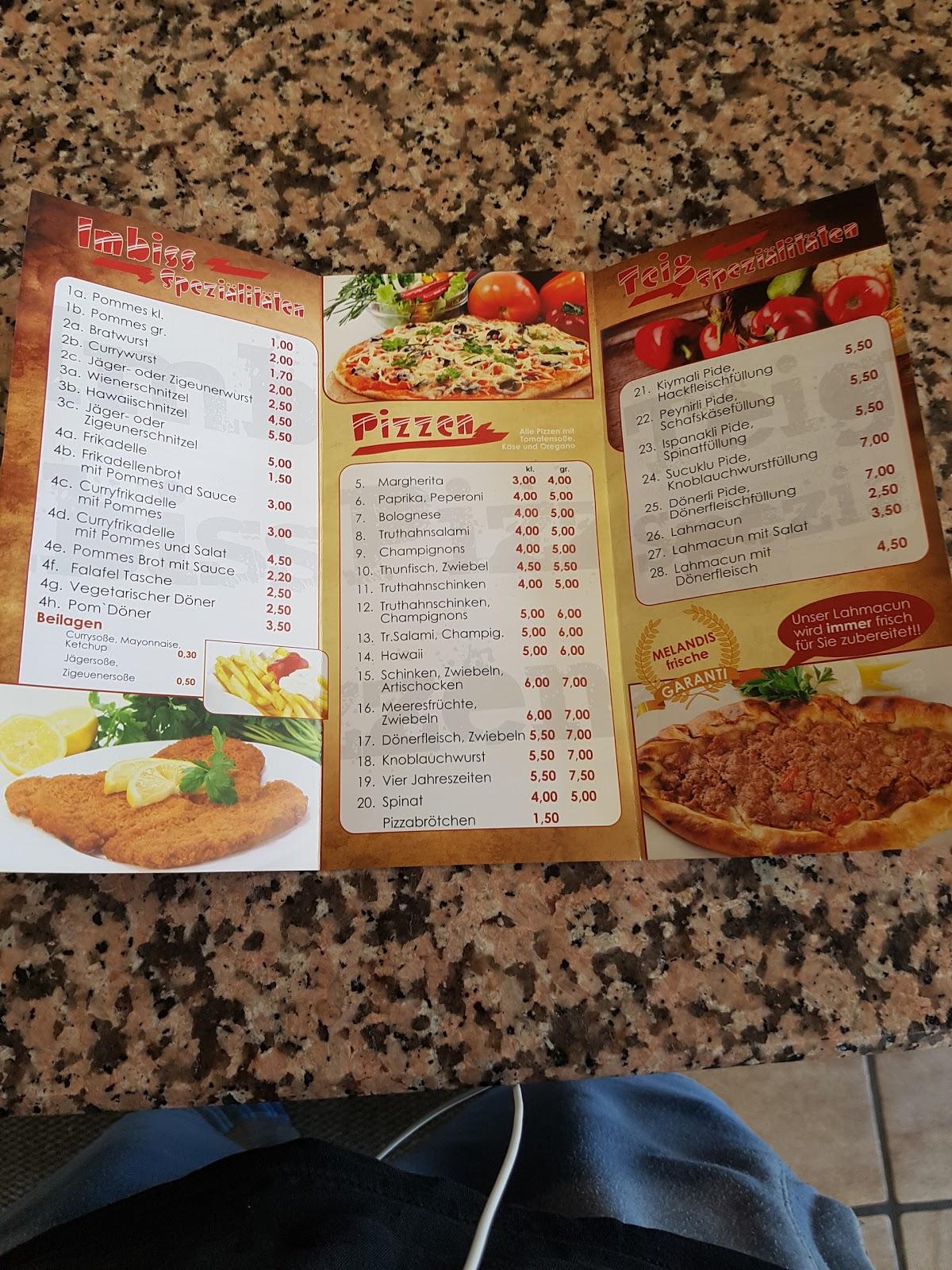 Menu at Imbiss Pizzeria Bei Melandis, Velbert