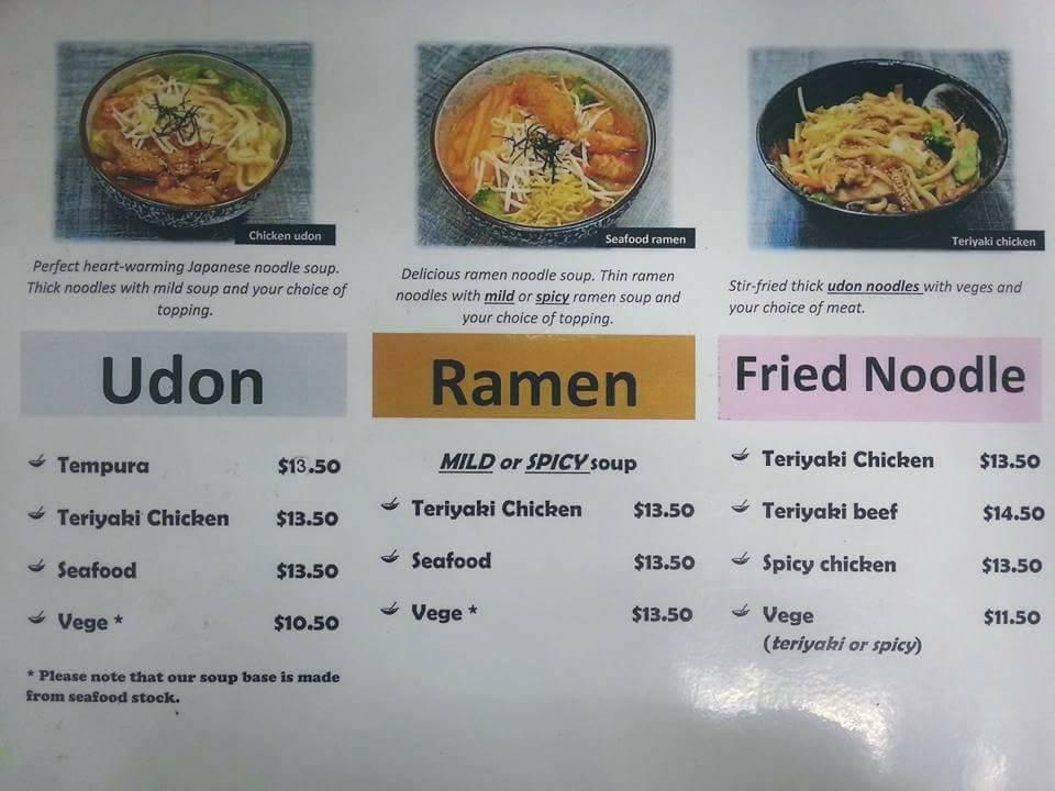 Menu at Oki Sushi restaurant, Taihape
