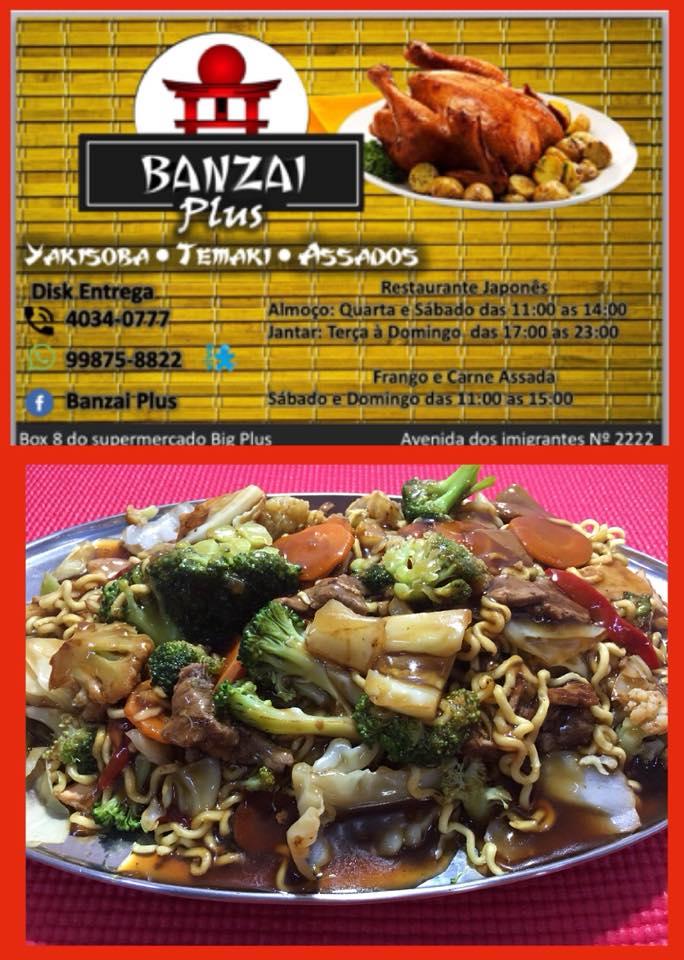 Menu at Banzai plus yakisoba temaki e assados restaurant, Bragança Paulista