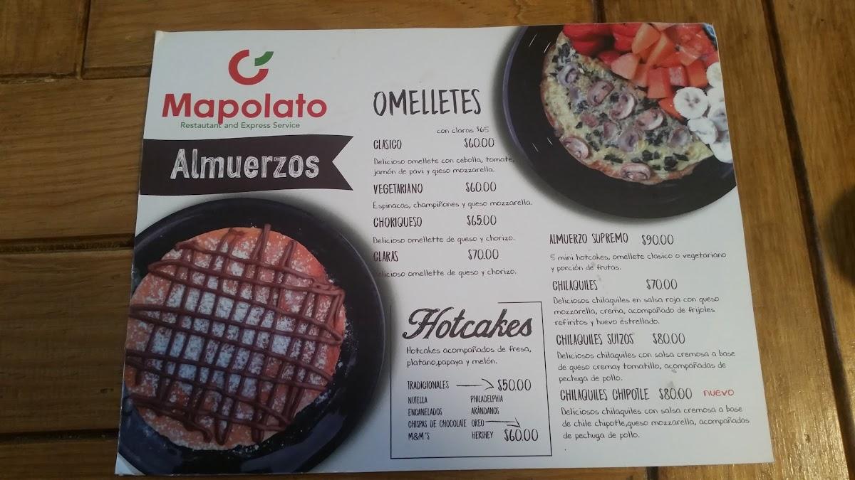 Carta del restaurante Mapolato, Piedras Negras, Av. Roman Cepeda 511