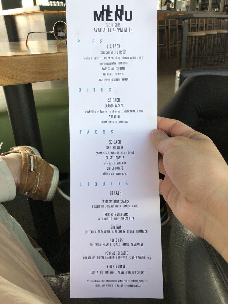Menu at The Heights pub & bar, Toledo