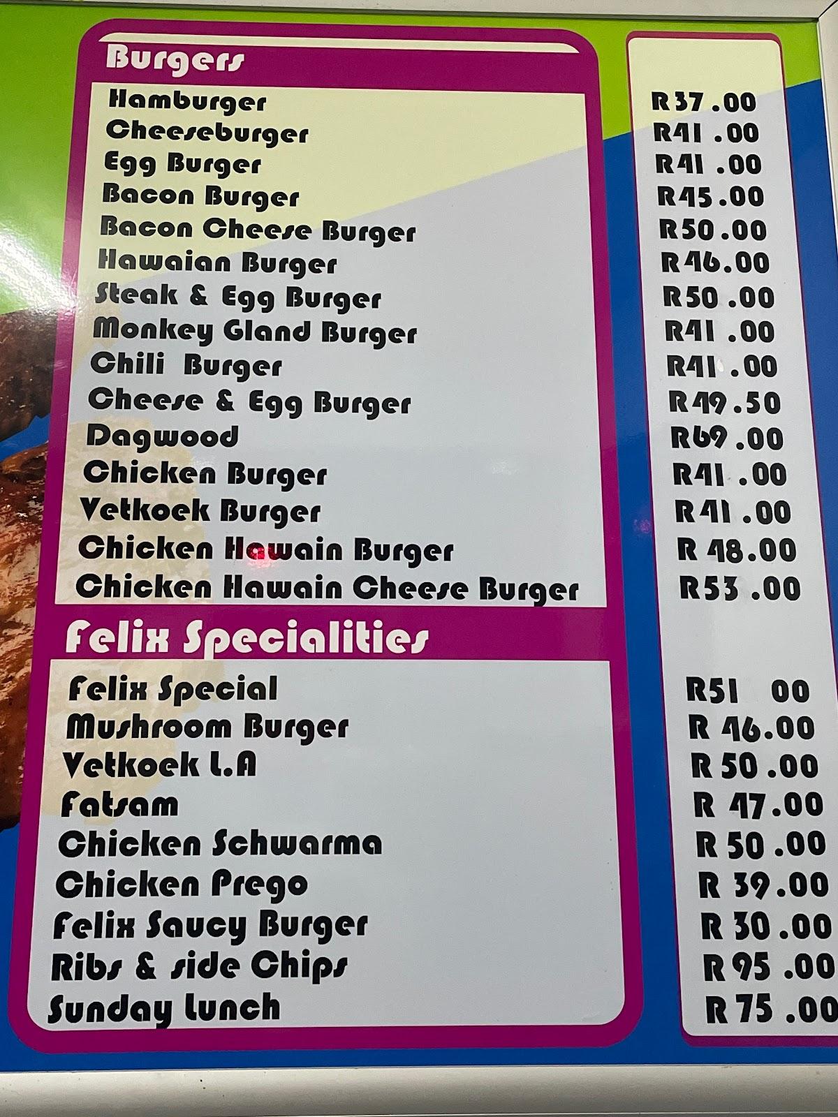 Menu at Village Fastfoods restaurant, Randburg