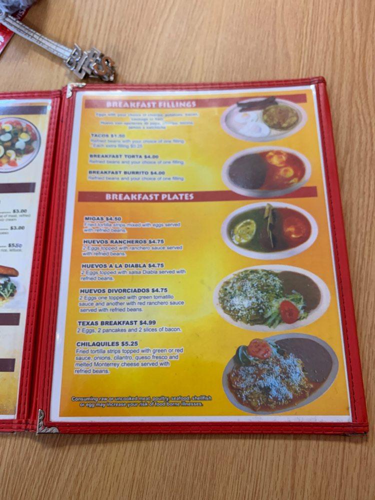 Menu at El Mana' Taqueria restaurant, Houston, Imperial Valley Dr Ste 700