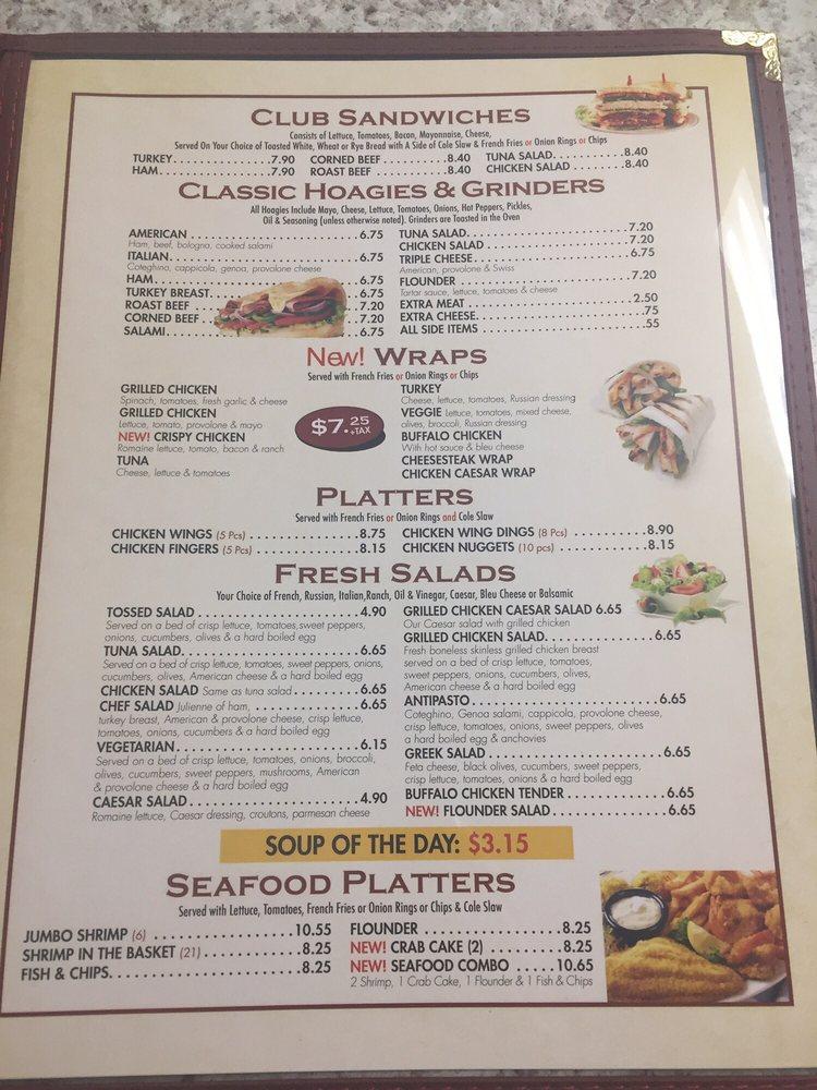 Menu at Train Stop Restaurant, Upper Darby
