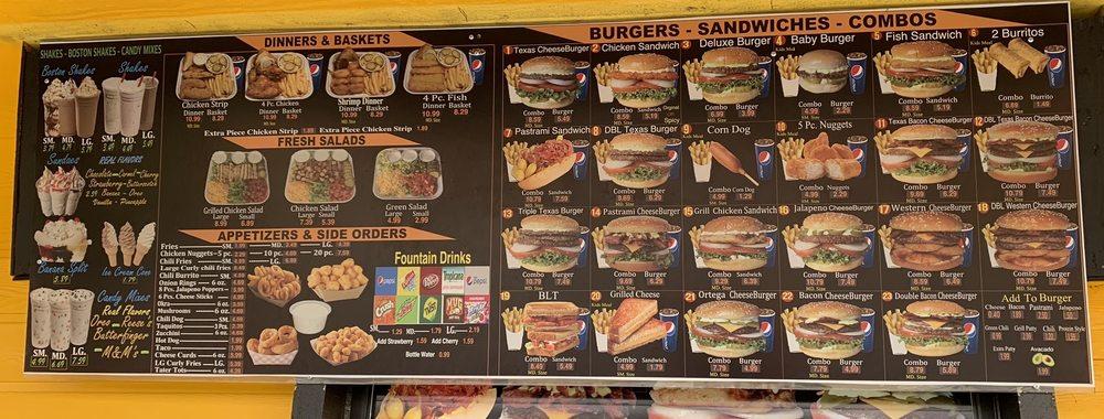 Menu at Buzz's Drive Inn fast food, Goshen
