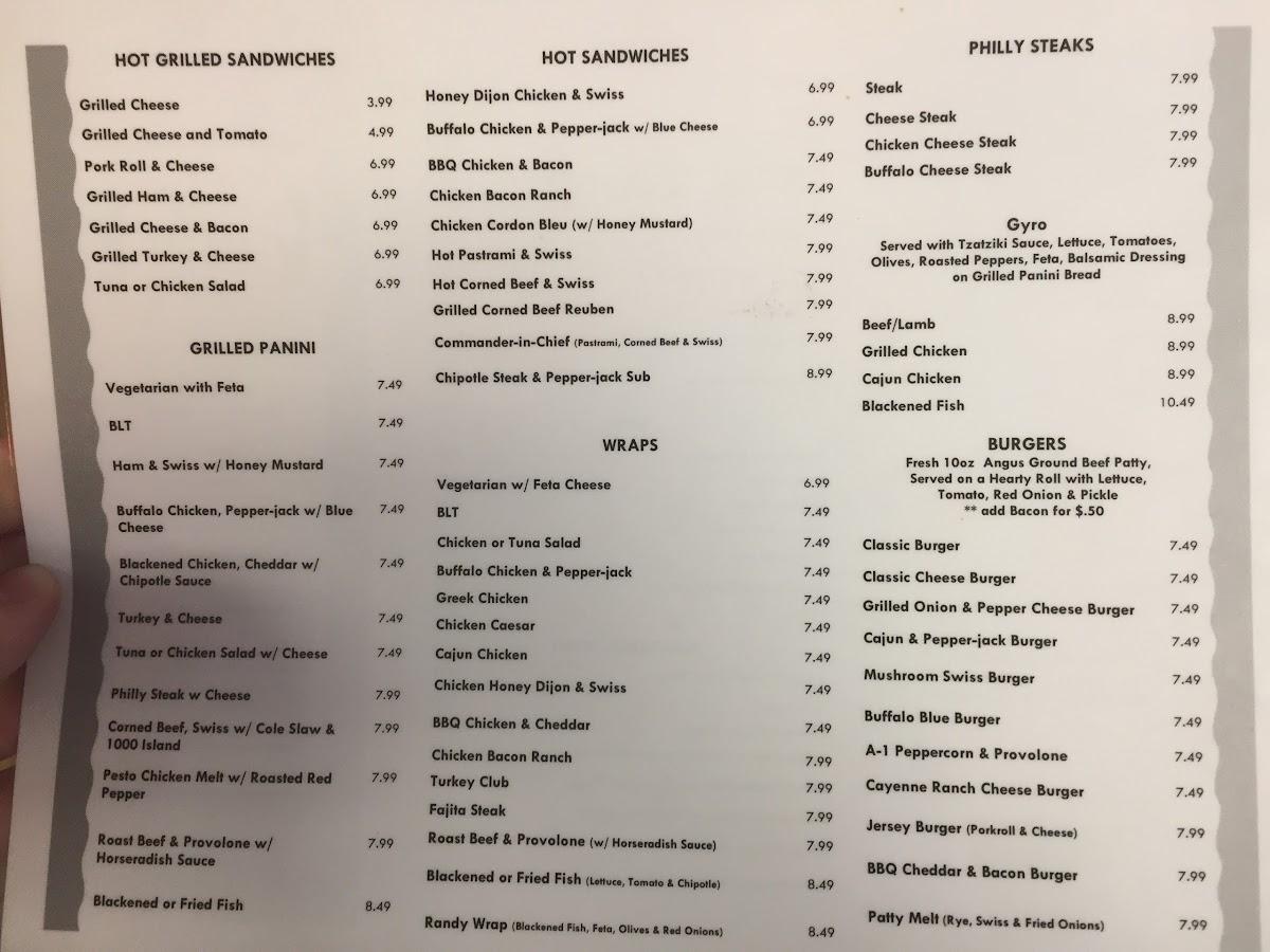 Menu at Stone House Eatery restaurant, Wrightstown