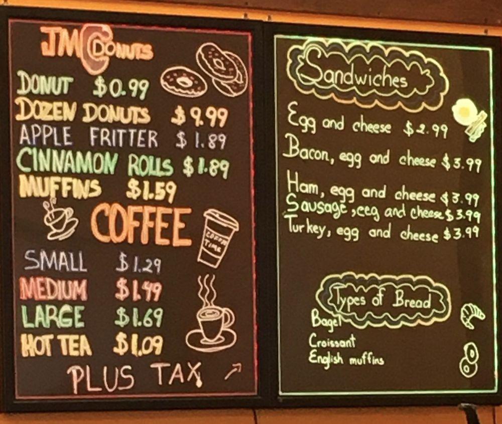 Menu at JMC DONUTS, Bel-Ridge